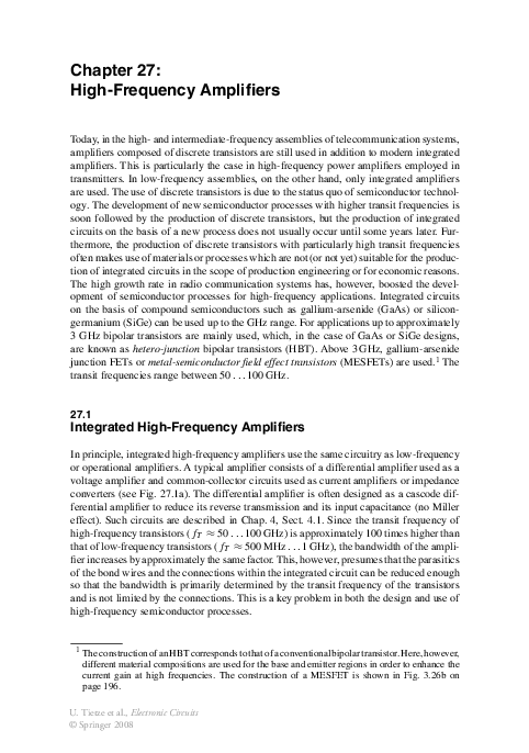 (PDF) High-Frequency Amplifiers
