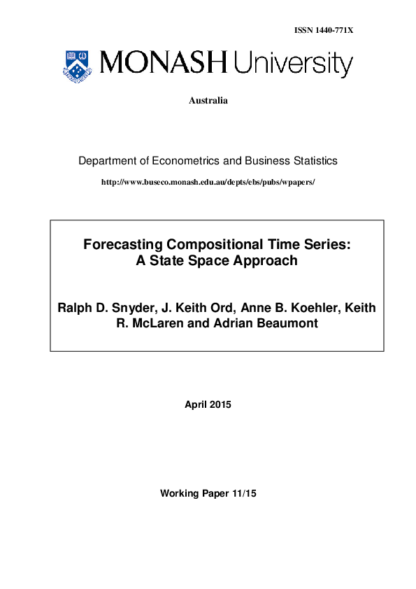 (PDF) State Space Forecasting for Compositional Time Series