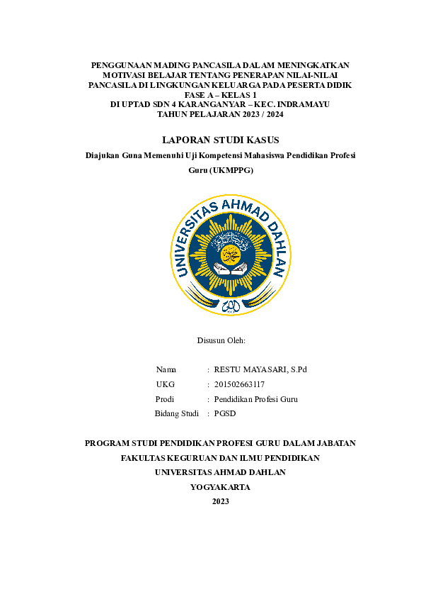 (PDF) Studi Kasus Pendidikan Pancasila