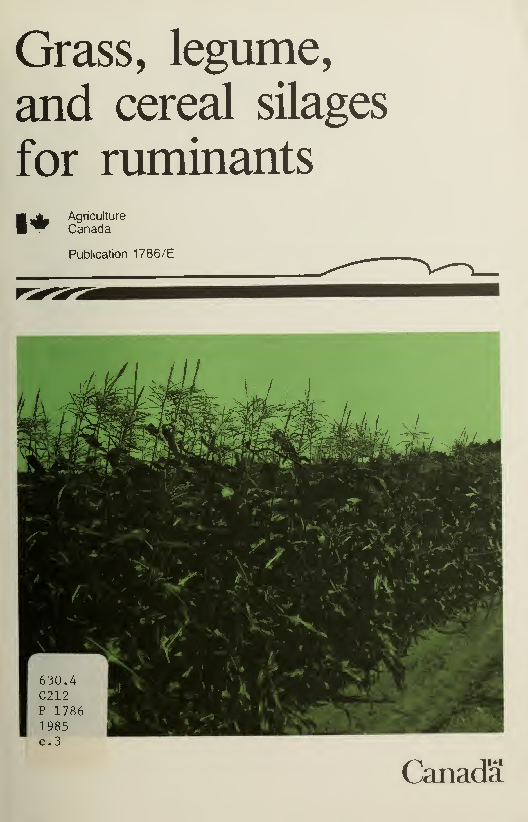 (PDF) Grass, legume and cereal silages for ruminants