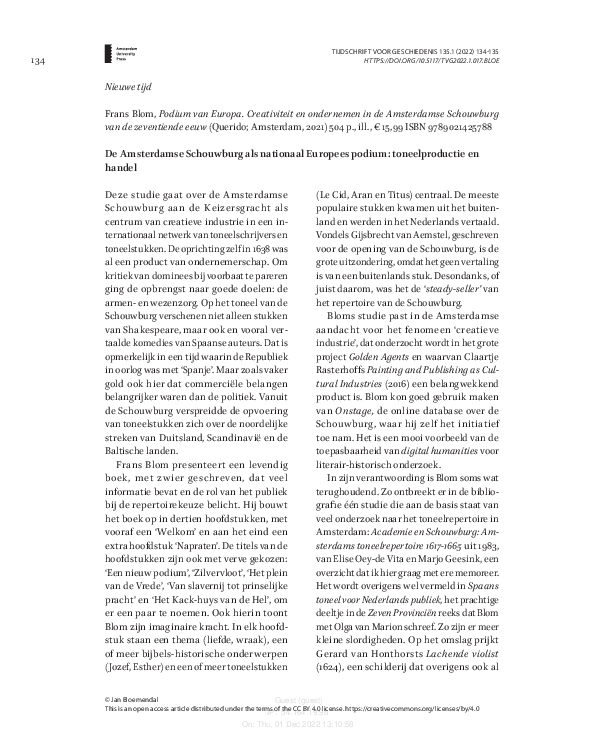 (PDF) Frans Blom, Podium van Europa. Creativiteit en ondernemen in de ...
