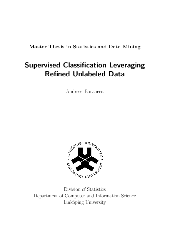 (PDF) Supervised Classification Leveraging Refined Unlabeled Data