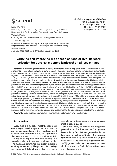(PDF) Verifying and improving map specifications of river network selection for automatic ...