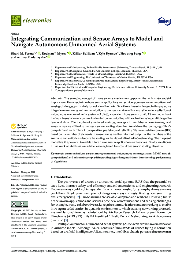 (PDF) Integrating Communication and Sensor Arrays to Model and Navigate Autonomous Unmanned ...
