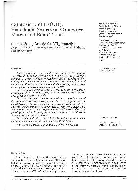 (PDF) Cytotoxicity of Ca ( OH ) 2 Endodontic Sealers on Connective ...