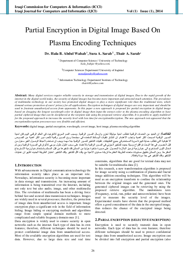 (PDF) Partial Encryption in Digital Image Based On Plasma Encoding ...