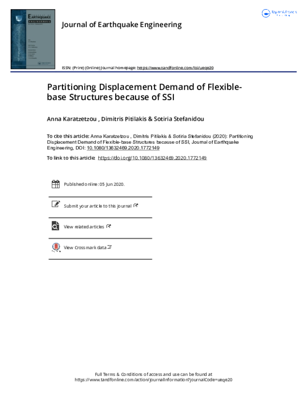 (PDF) Partitioning Displacement Demand of Flexible-base Structures ...