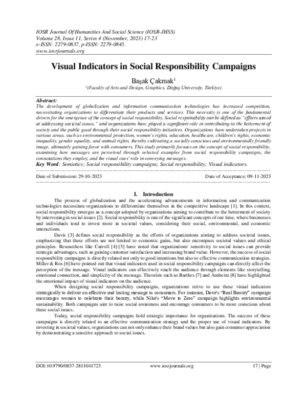 (PDF) Visual Indicators in Social Responsibility Campaigns