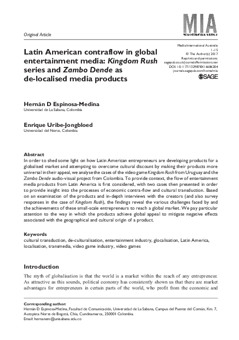 (PDF) Latin American contraflow in global entertainment media: Kingdom ...