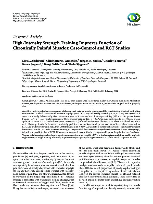 (PDF) High-Intensity Strength Training Improves Function of Chronically ...