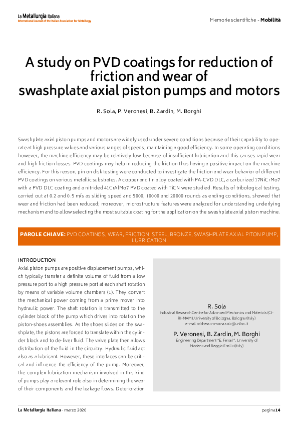 (PDF) A study on PVD coatings for reduction of friction and wear of ...