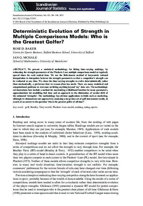 (PDF) Deterministic Evolution of Strength in Multiple Comparisons ...