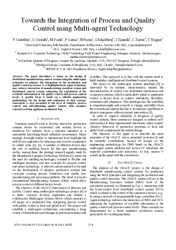 (PDF) Towards the integration of process and quality control using ...