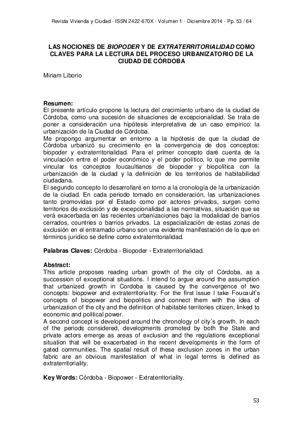 (PDF) Las nociones de biopoder y de extraterritorialidad como claves ...