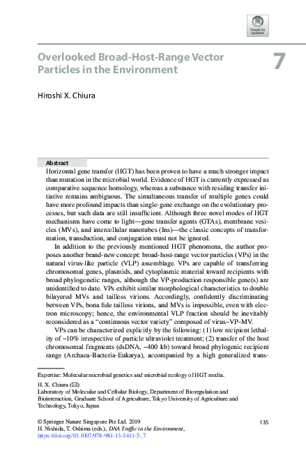 (PDF) Overlooked Broad-Host-Range Vector Particles in the Environment