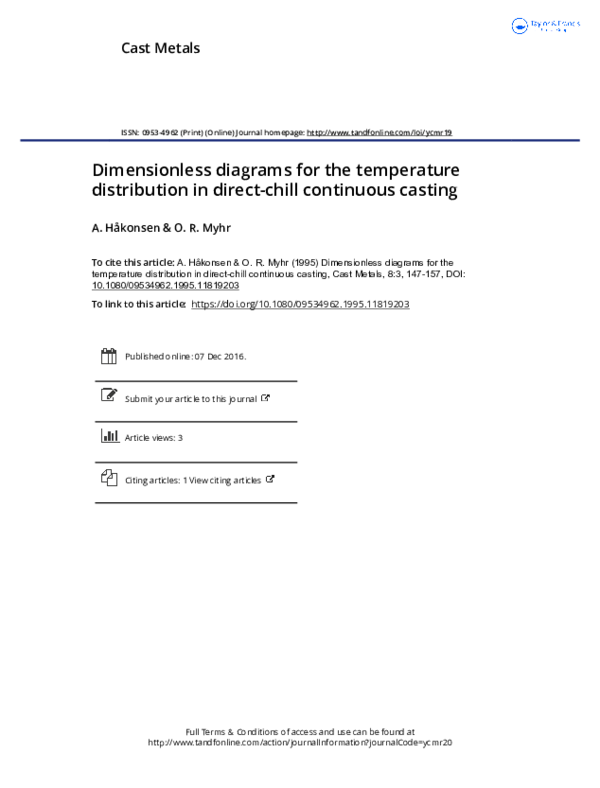 (PDF) Dimensionless diagrams for the temperature distribution in direct ...