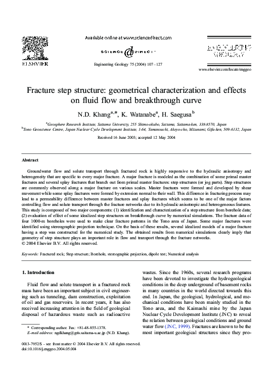 (PDF) Fracture step structure: geometrical characterization and effects on fluid flow and ...