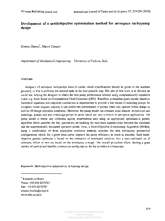 Pdf Development Of Multi Objective Optimization Model For Water Distribution Network Using A