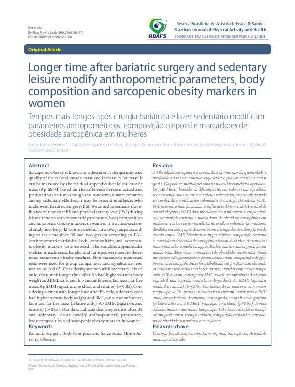 (PDF) Longer time after bariatric surgery and sedentary leisure modify ...