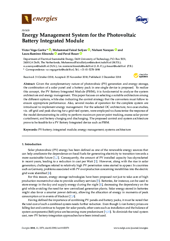 (PDF) Energy Management System for Photovoltaic-Battery-Fuel Cell using Arduino Board and Matlab ...