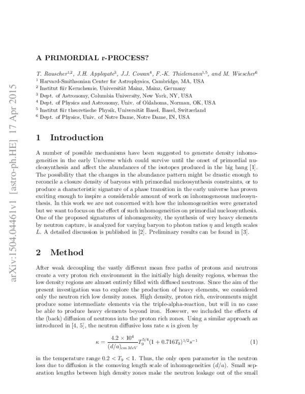 (PDF) A primordial r-process?