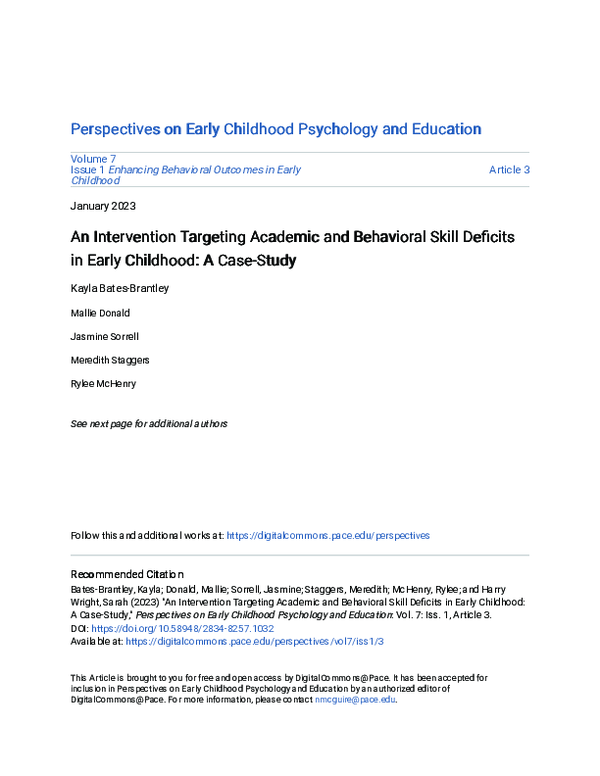 (PDF) An Intervention Targeting Academic and Behavioral Skill Deficits ...