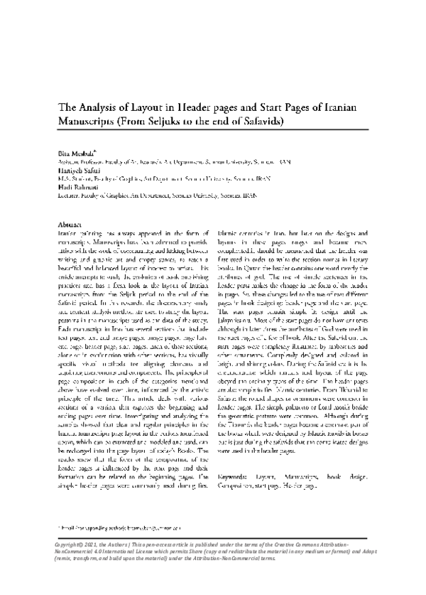 (PDF) A Review on the compositions in the lay‌out of the beginning and ...