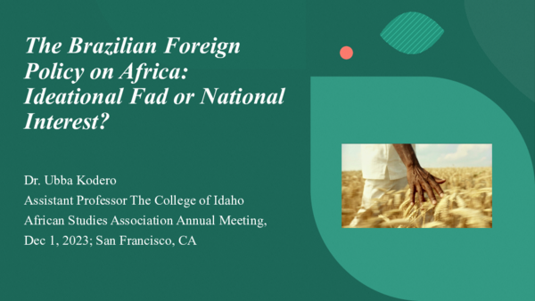 (PPT) The Brazilian Foreign Policy on Africa