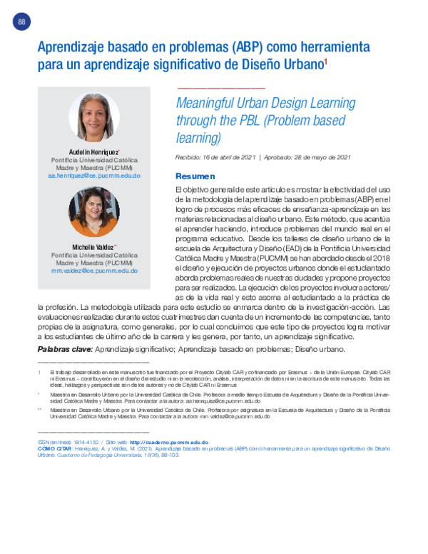 (PDF) Aprendizaje basado en problemas (ABP) como herramienta para un aprendizaje significativo ...