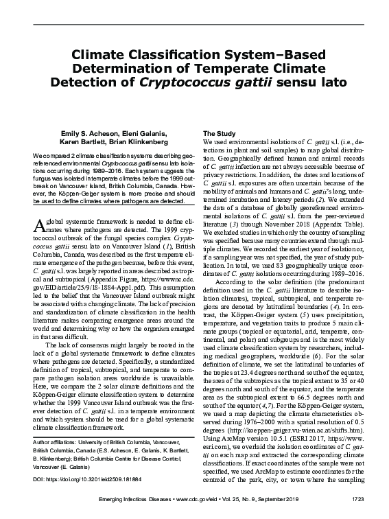 (PDF) Climate Classification System–Based Determination of Temperate ...