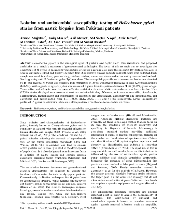 (PDF) Isolation and antimicrobial susceptibility testing of ...