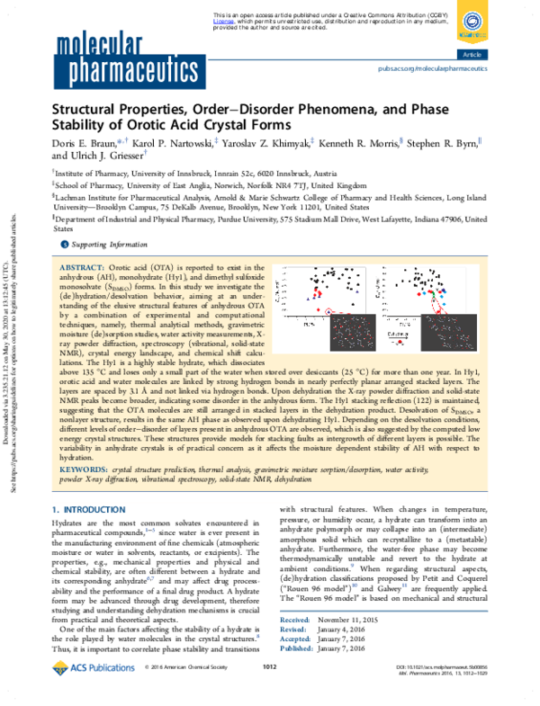 (PDF) Structural Properties, Order–Disorder Phenomena, and Phase ...