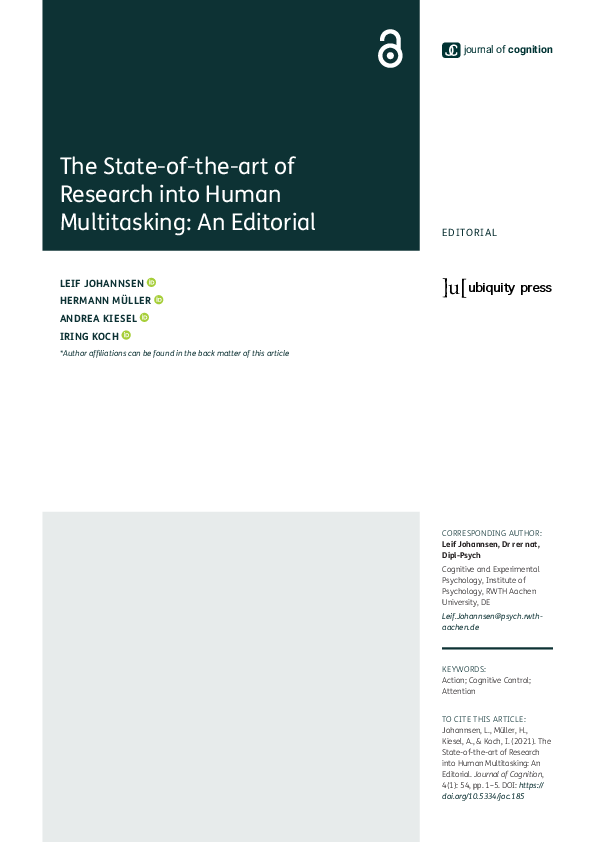 (PDF) The State-of-the-art of Research into Human Multitasking: An Editorial