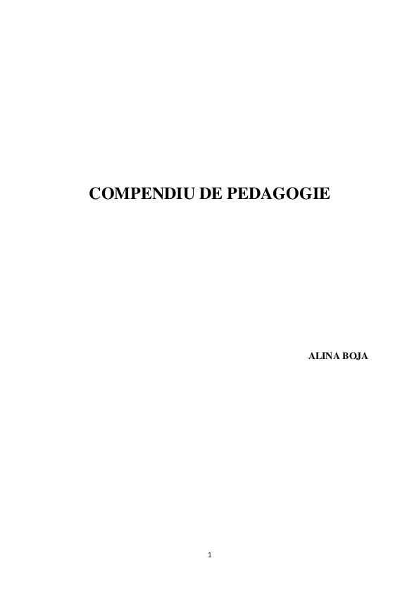 Pdf Compendiu De Pedagogie