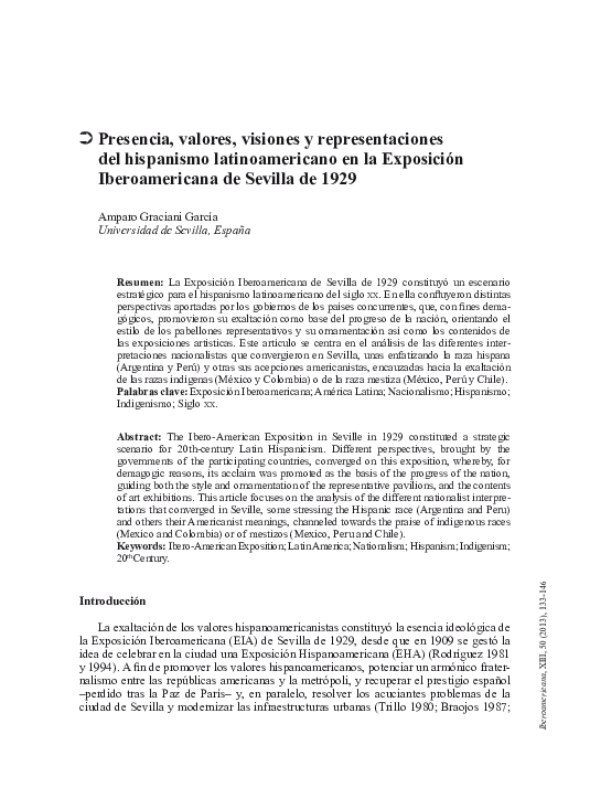 (PDF) Presencia, valores, visiones y representaciones del hispanismo ...