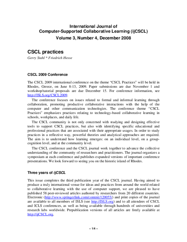 (PDF) CSCL practices