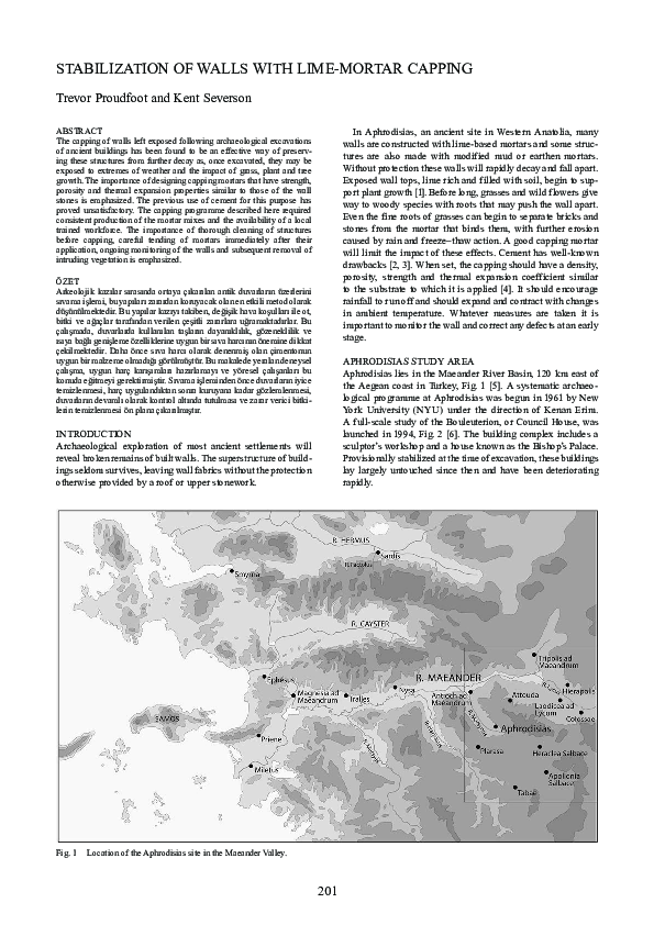 (PDF) Stabilization of Walls with Lime-Mortar Capping