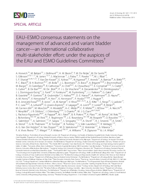 (PDF) EAU–ESMO consensus statements on the management of advanced and ...