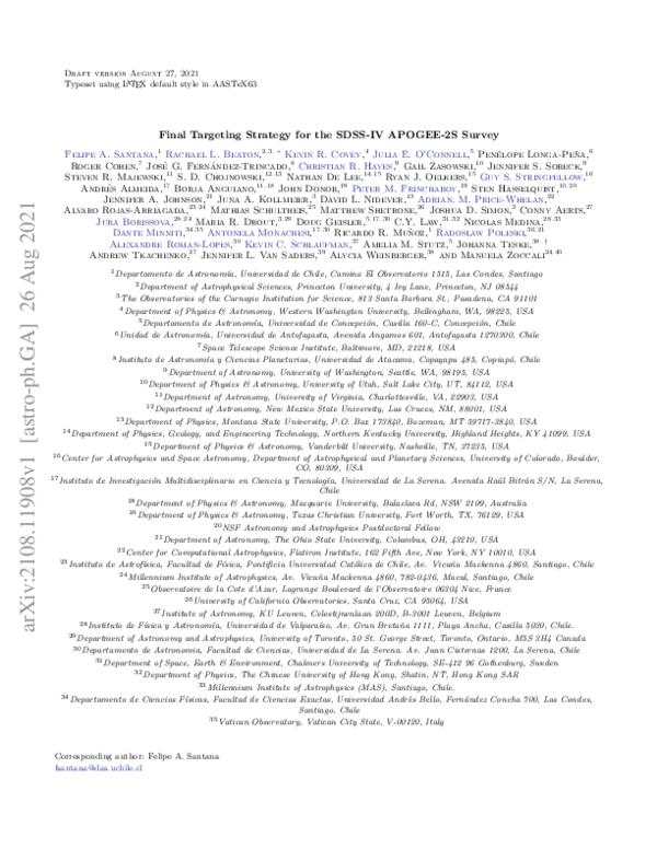 (PDF) Final Targeting Strategy for the SDSS-IV APOGEE-2N Survey