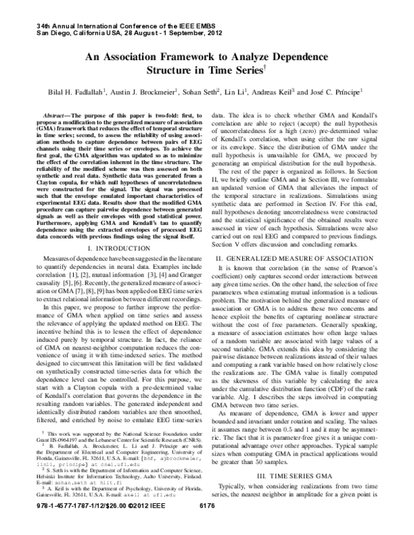 (PDF) An Association Framework to Analyze Dependence Structure in Time ...