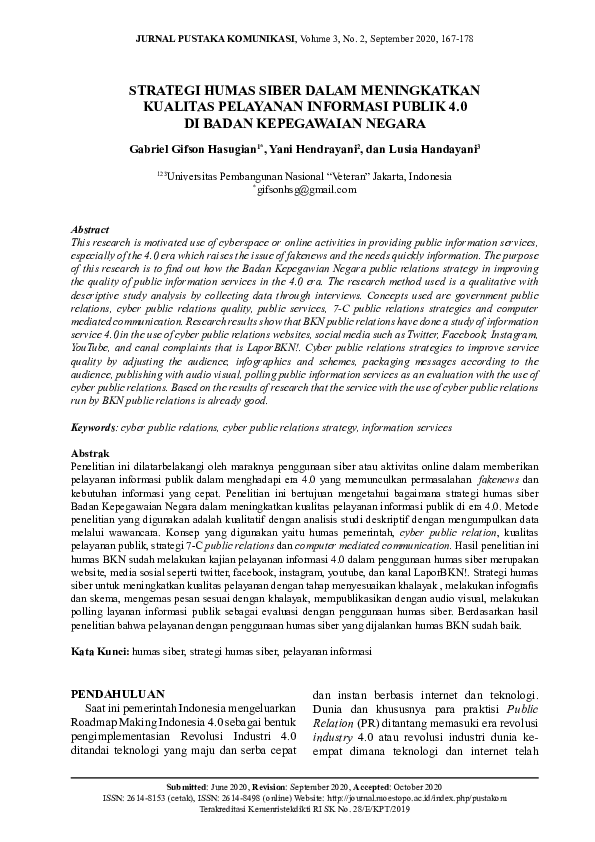 (PDF) Strategi Humas Siber Dalam Meningkatkan Kualitas Pelayanan ...