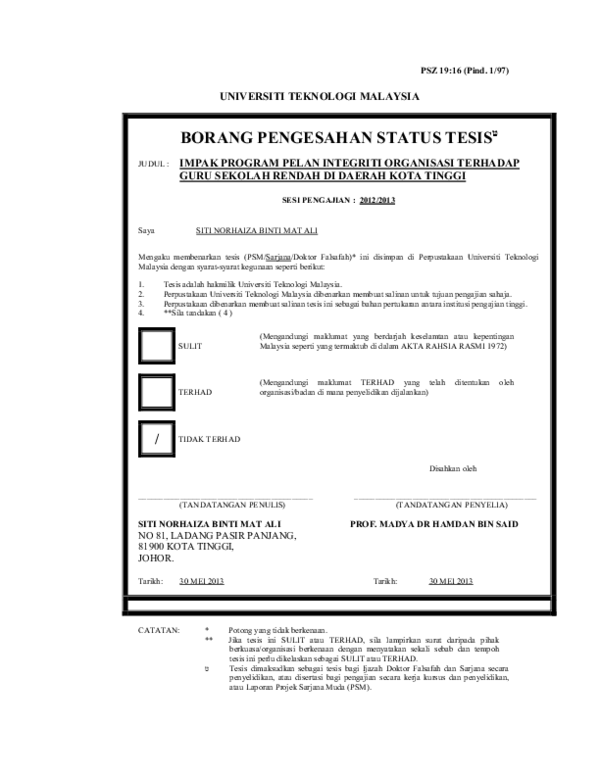 (PDF) Impak program pelan integriti organisasi terhadap guru sekolah ...
