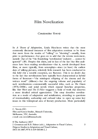 (PDF) Film Novelization