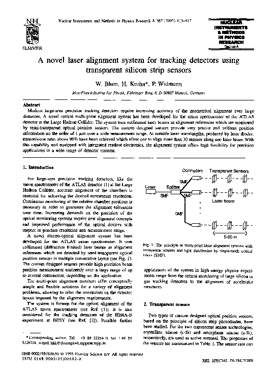 (PDF) A novel laser-alignment system for tracking detectors using ...