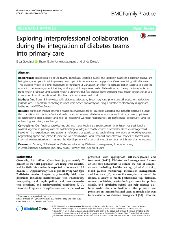 (PDF) Exploring interprofessional collaboration during the implementation of a parent-infant ...