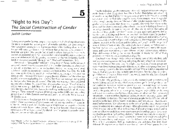 (PDF) The Social Construction of Gender