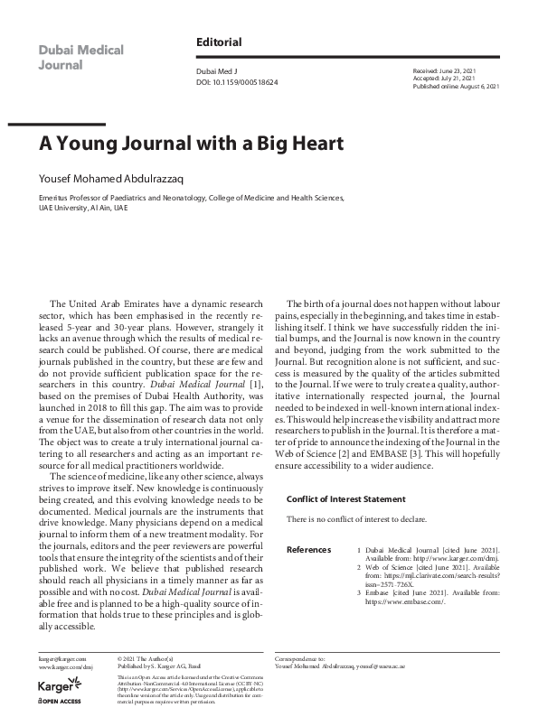 (PDF) A Young Journal with a Big Heart