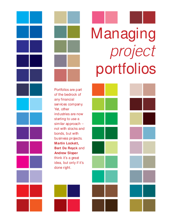 (PDF) Managing project portfolios | Martin Lockett - Academia.edu