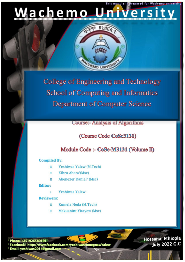 (PDF) Design and Analysis of Algorithm Module