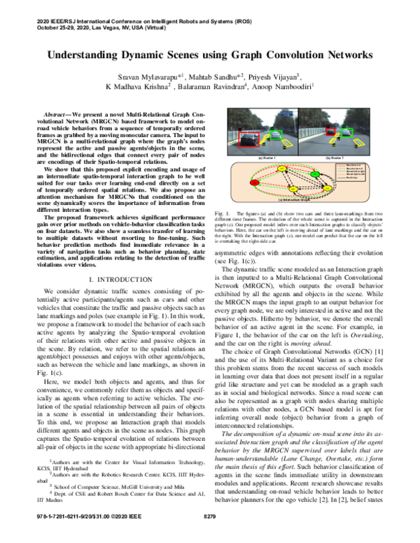 (PDF) Understanding Dynamic Scenes using Graph Convolution Networks